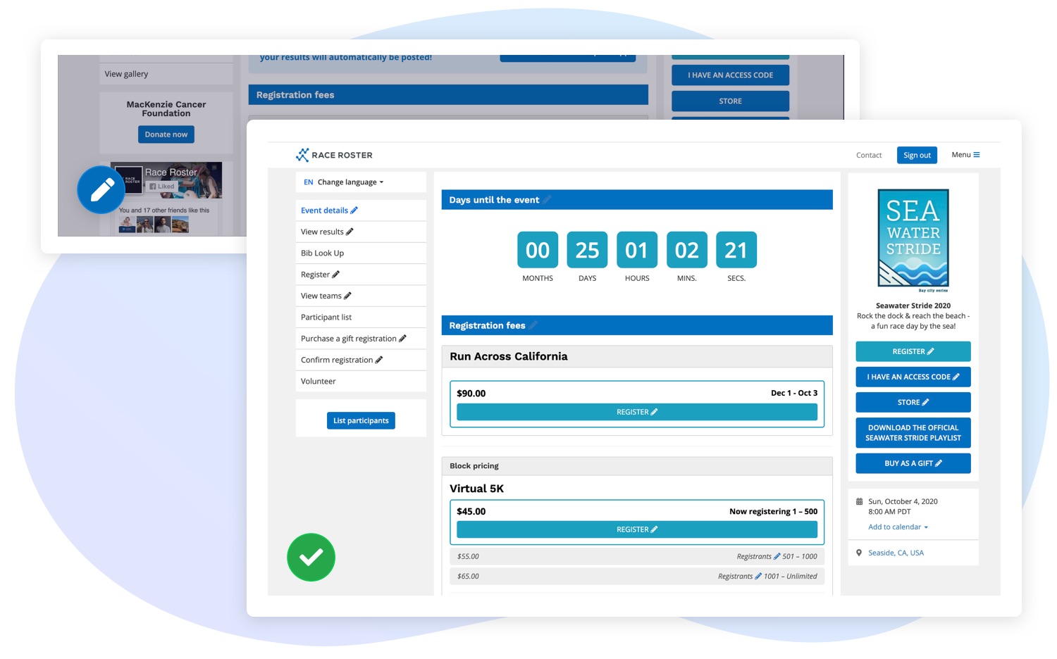 Best practices: Event details page design - Race Roster — Race Roster