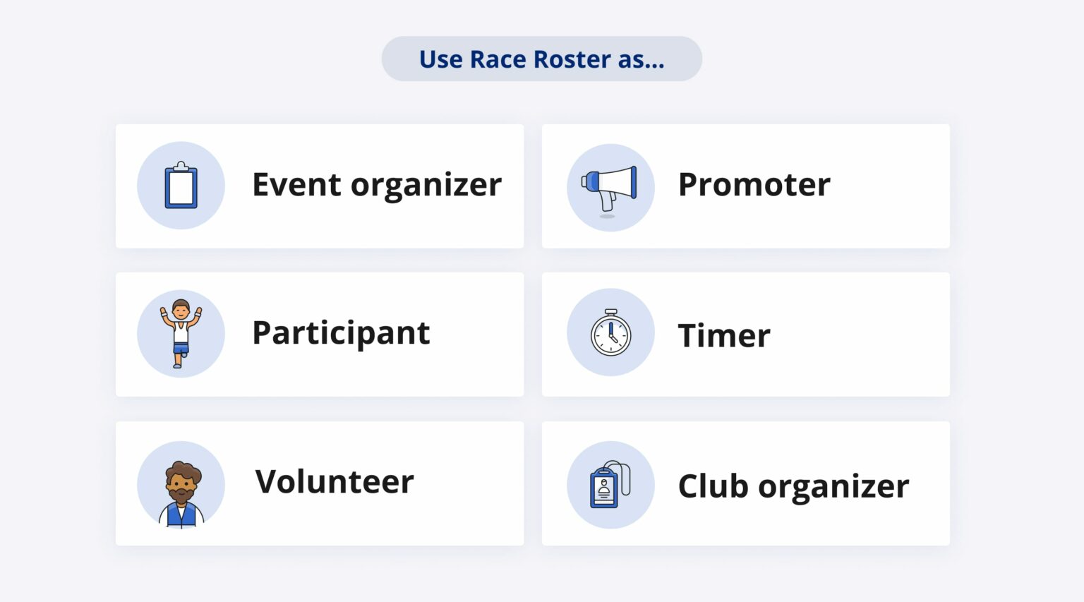 Role switching made easy - Race Roster — Race Roster