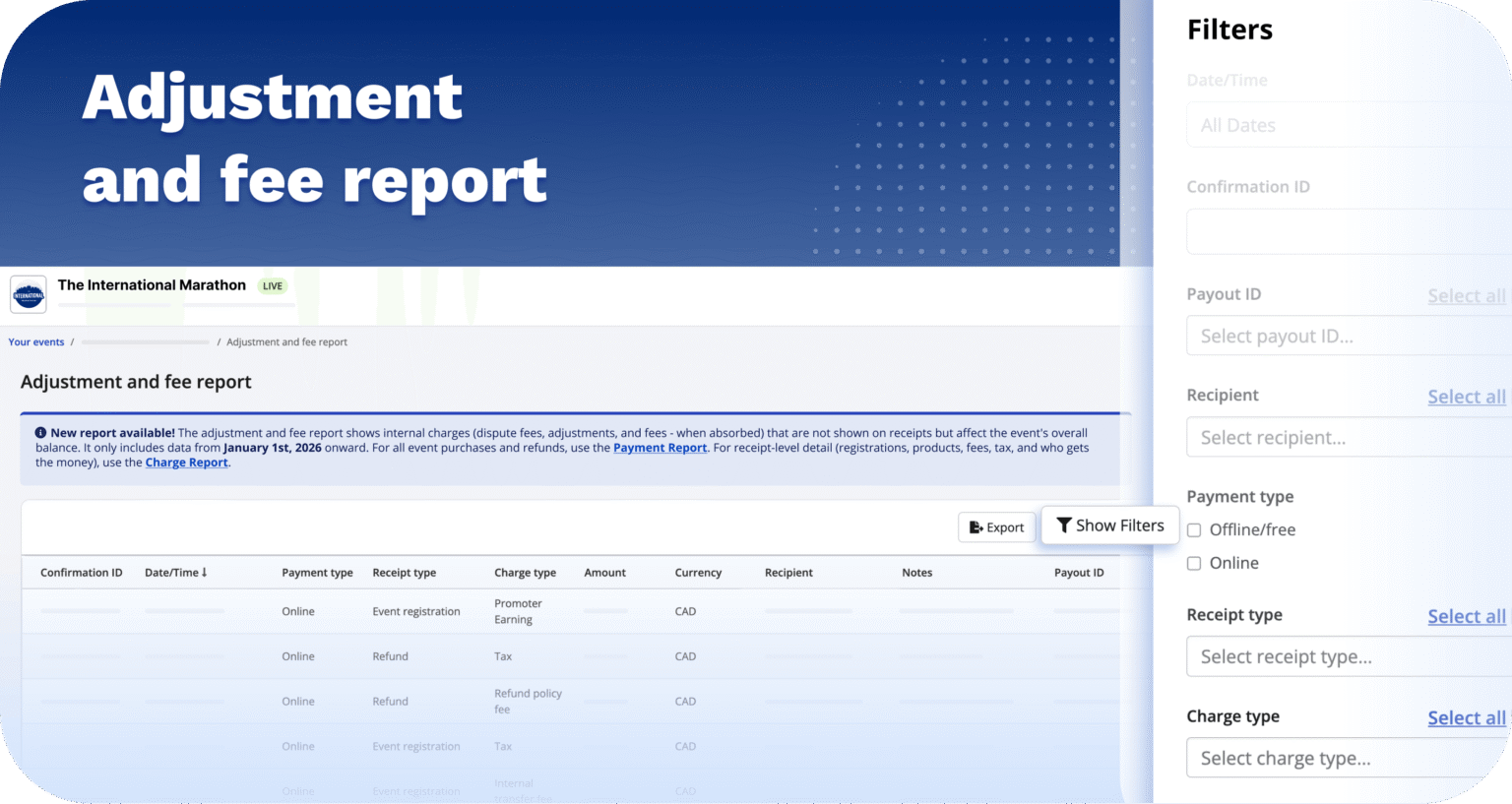 Beta Release: Introducing 3 New Financial Reports—Payments, Charges ...